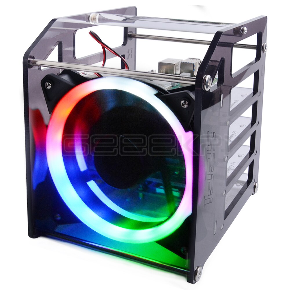 GeeekPi Rack Tower 4 Layer Acrylic Cluster Case La Grandado