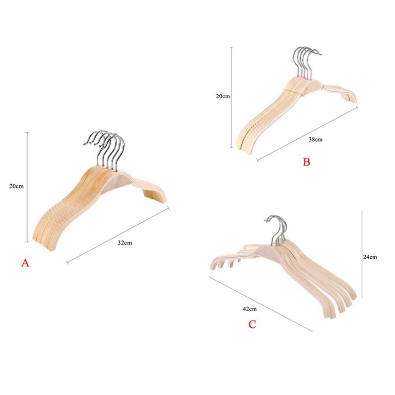 In 20201Pc Glad Massief Houten Hanger Antislip Gee Grandado