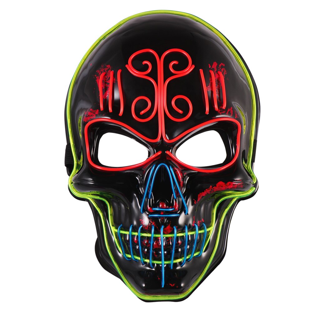 Amosfun LED Light Mask Terror Scary Luminous Mask ... – Grandado