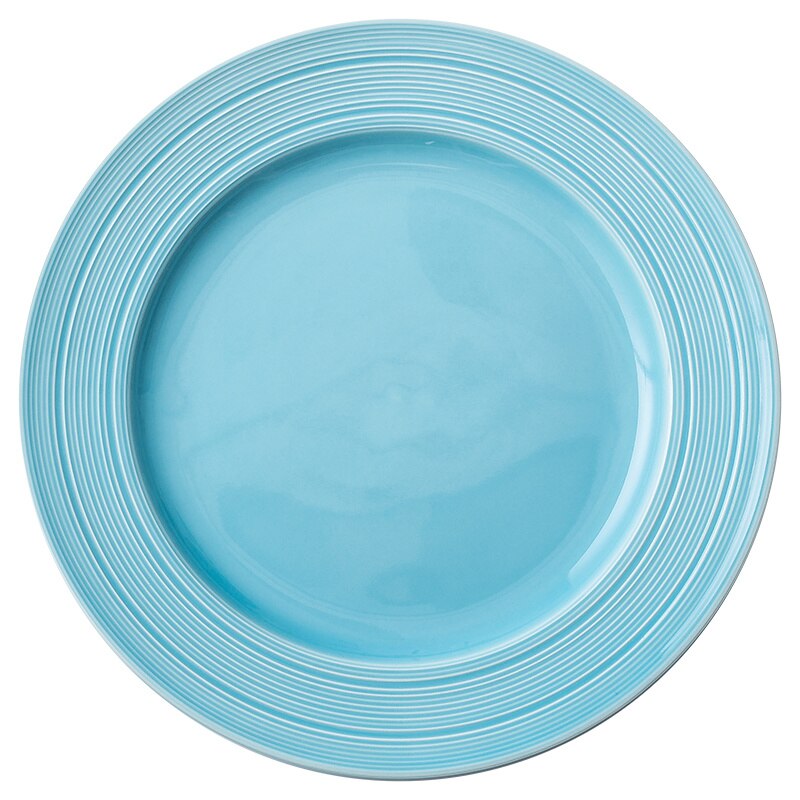 Nordic Simple Brushed Pattern Flat Plate Matt Dess... – Grandado