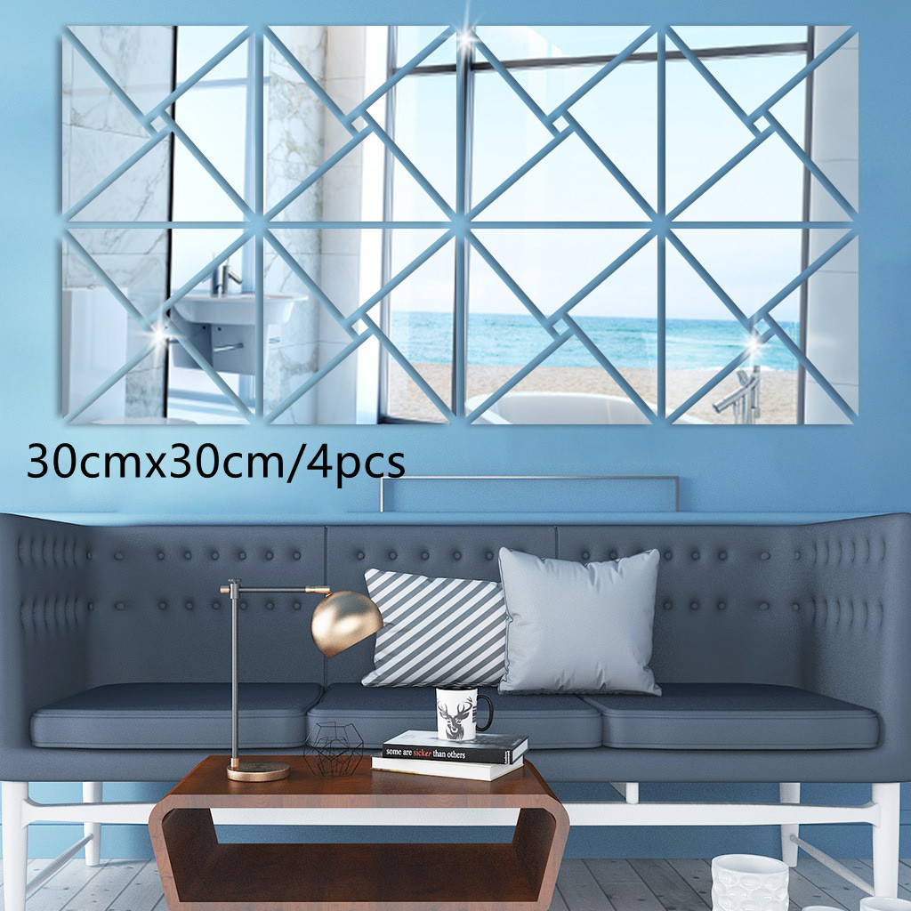 Wall Stickers Mirror Sticker Decorative Wall Mirro... – Grandado