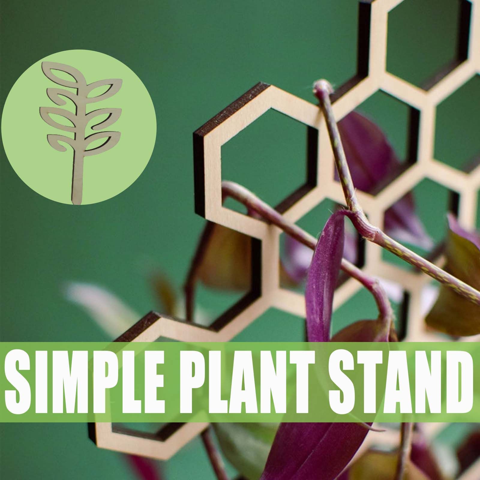 Potted Climbing Frame Wooden Honeycomb Leaves Shap... – Grandado