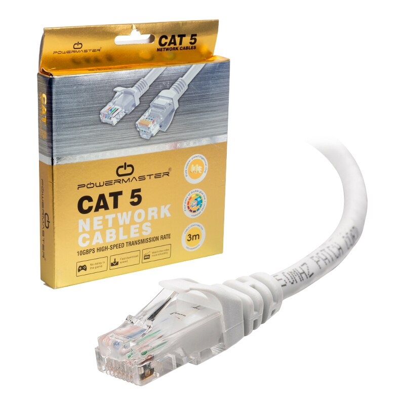 CABLE. CAT5 3 METER GRAY POWERMASTER BOXED – Grandado