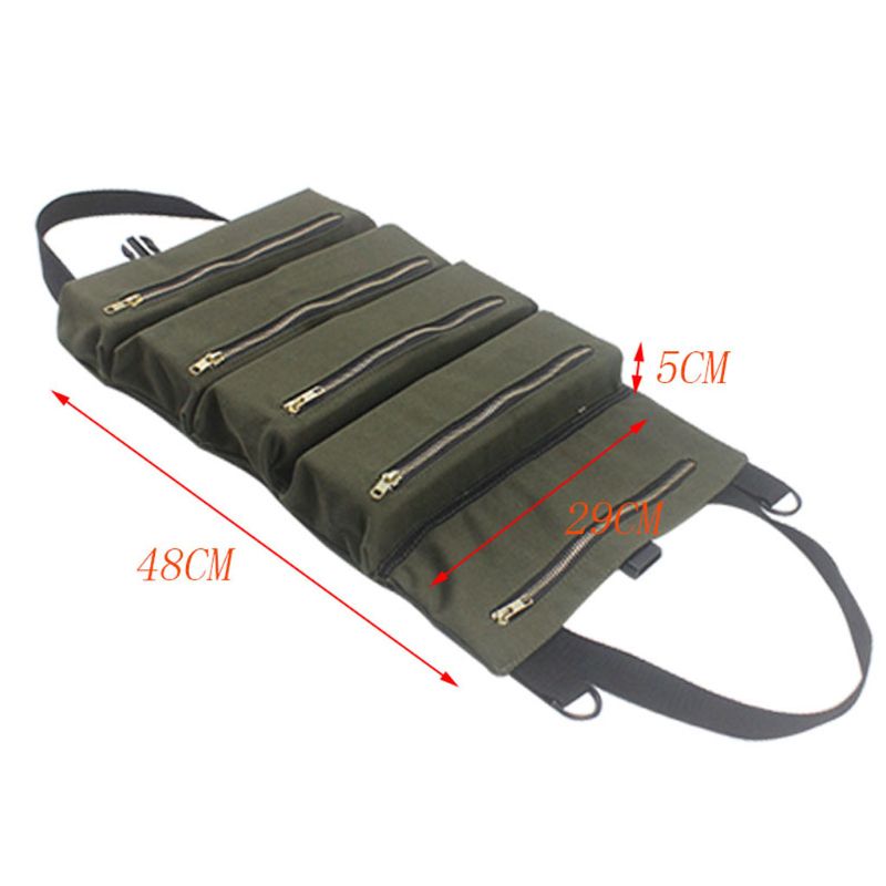 Multi-purpose Tool Roll Up Canvas Storage Bag Key ... – Vicedeal
