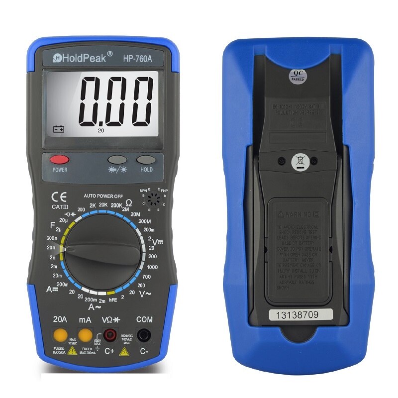 Multimetro HoldPeak HP-760A Digital Multimeter Cap... – Grandado