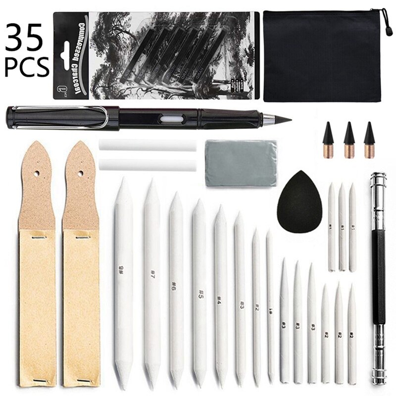 Sketch Set, Sketch Drawing Tools, 35 Pieces, Inclu... – Vicedeal