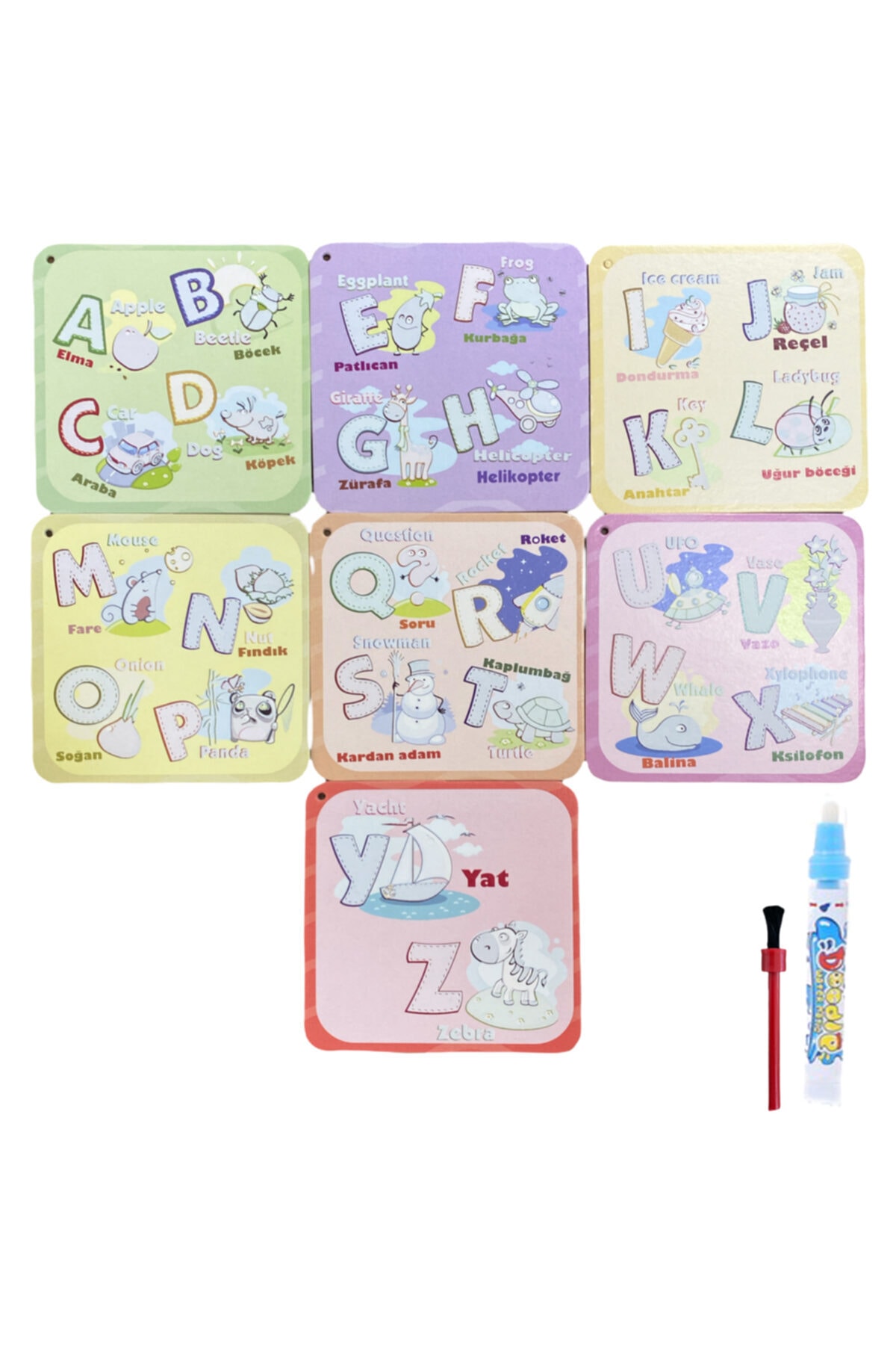 Magic Painting Cards Alphabet Colors Numbers Anima... – Grandado