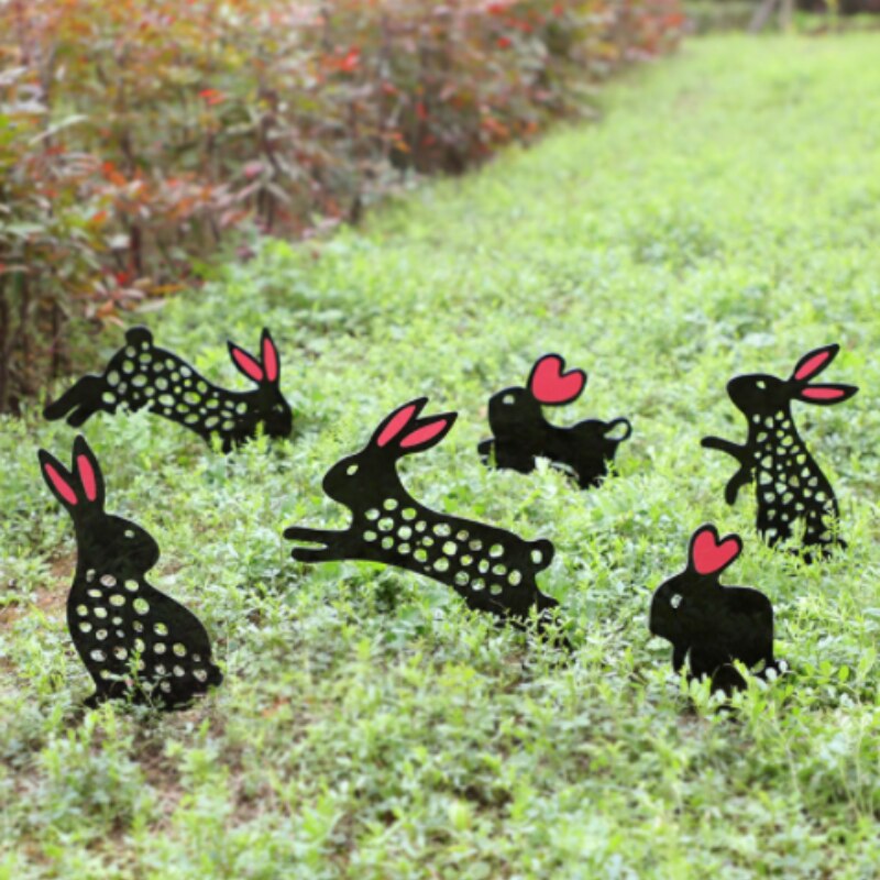 Acrylic Hollow Easter Bunny Ornaments Backyard Law... – Grandado