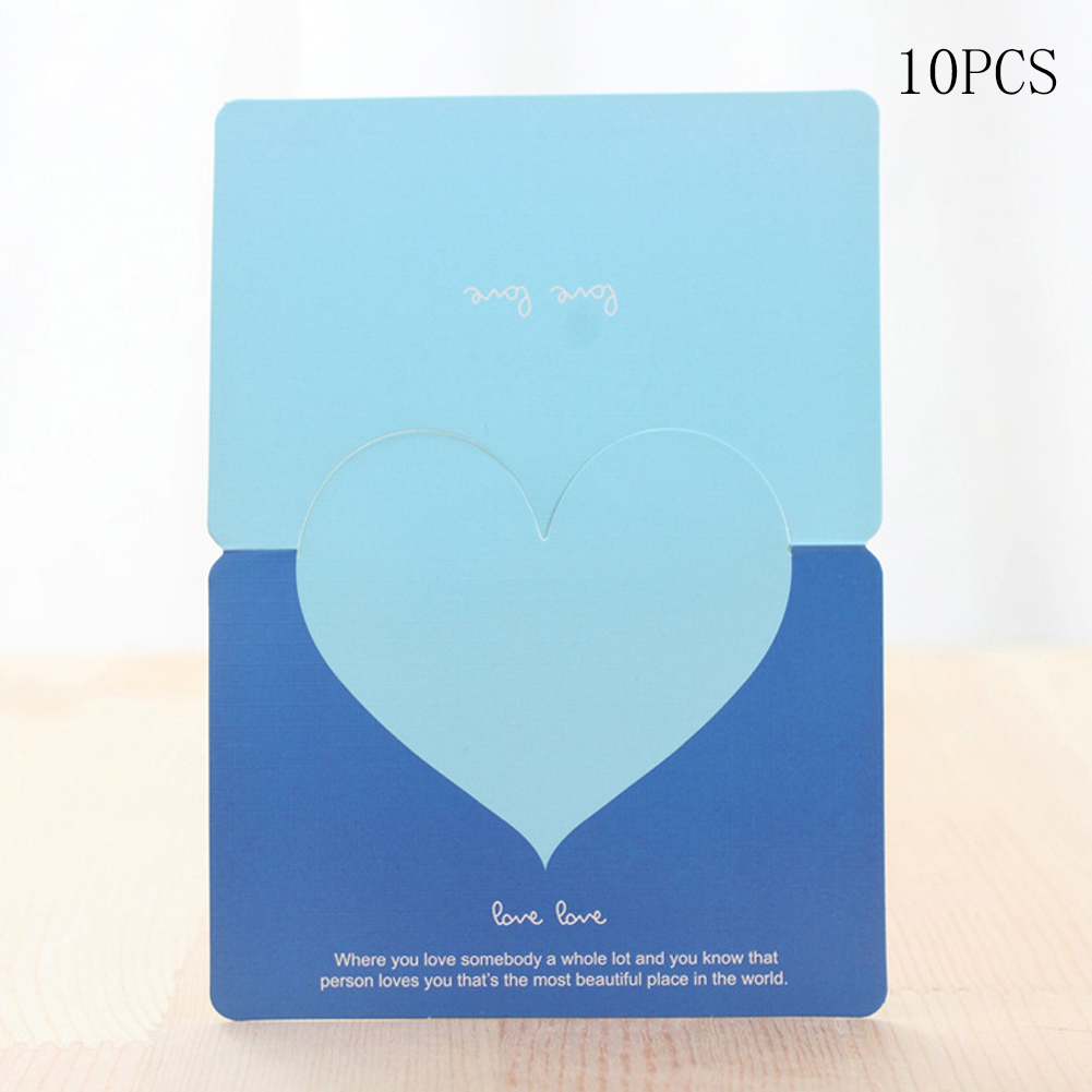 10Pcs/Lot Heart Shaped Greeting Card With Envelope... – Grandado