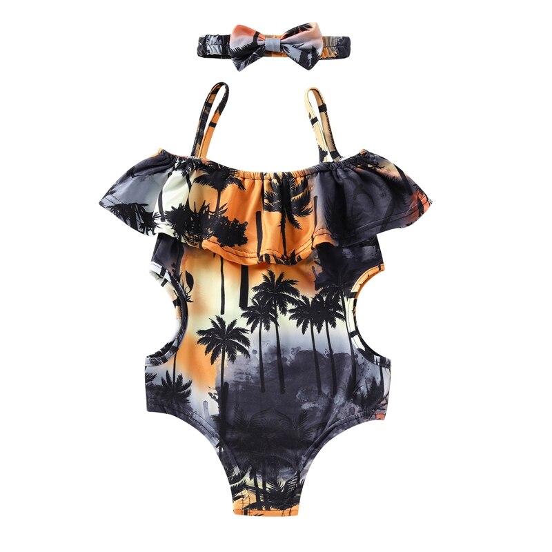 Yiiciovy Little Girl's Casual Coconut Tree Pri... – Grandado