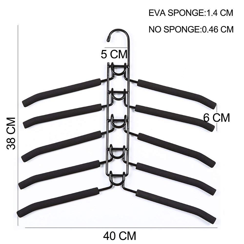 1 Pcs 5-Layer Household One-Piece Clothes Hanger H... – Vicedeal