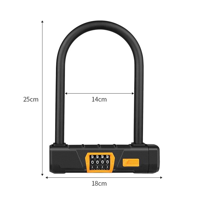 Bicycle Anti-theft Password U-shaped Lock With 1.2... – Grandado