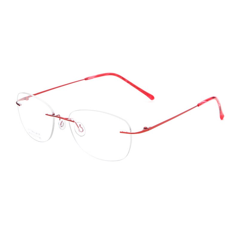 Metal Frame Glasses Rimless Eyeglasses Women Busin... – Vicedeal