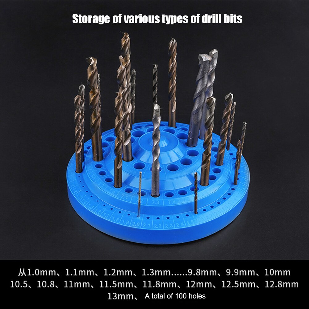 100 Holes Portable Round Shape Plastic Drill Bit S... – Grandado