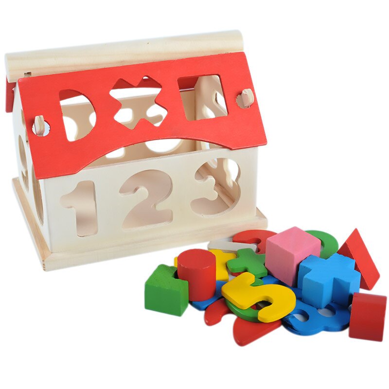 Wooden Toys House Number Shape Letter Learning Gam... – Grandado