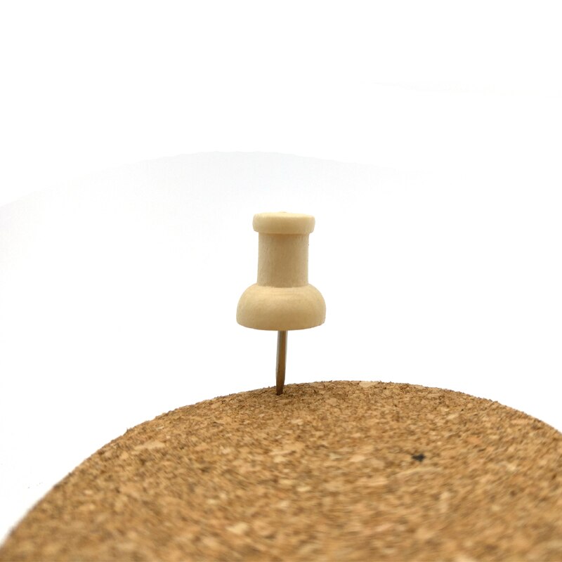 Wooden Push Office Pin School Silver Steel Wooden ... – Grandado