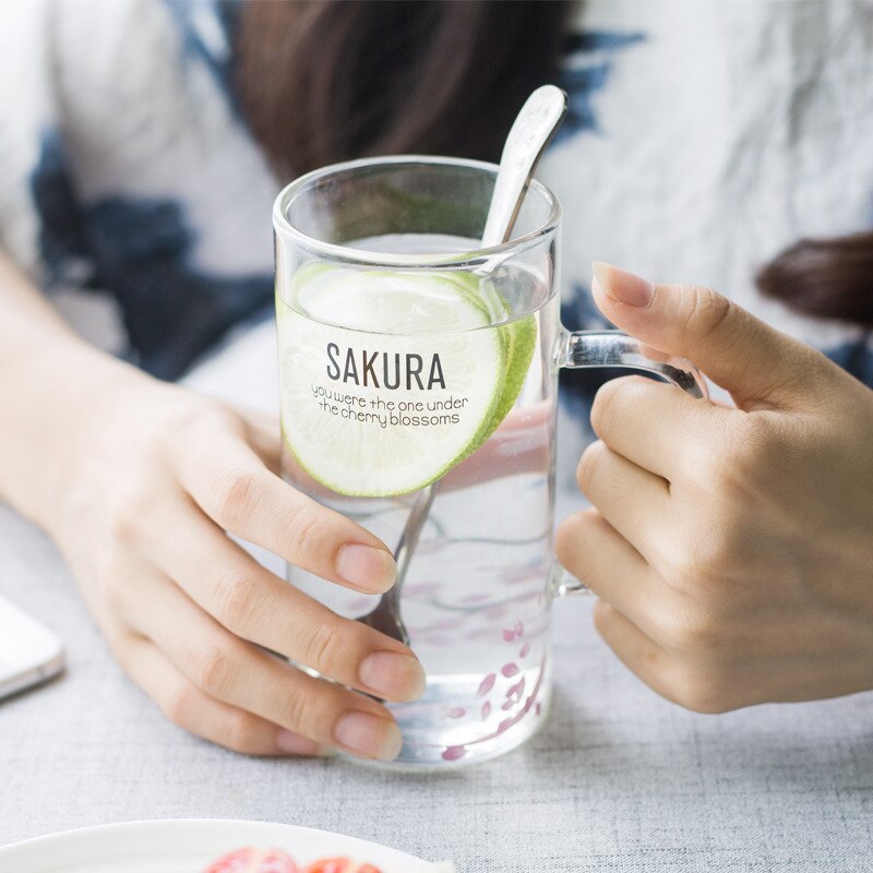 350ML Glass Cup Borosilicate Printing Glass Cup Wi... – Grandado