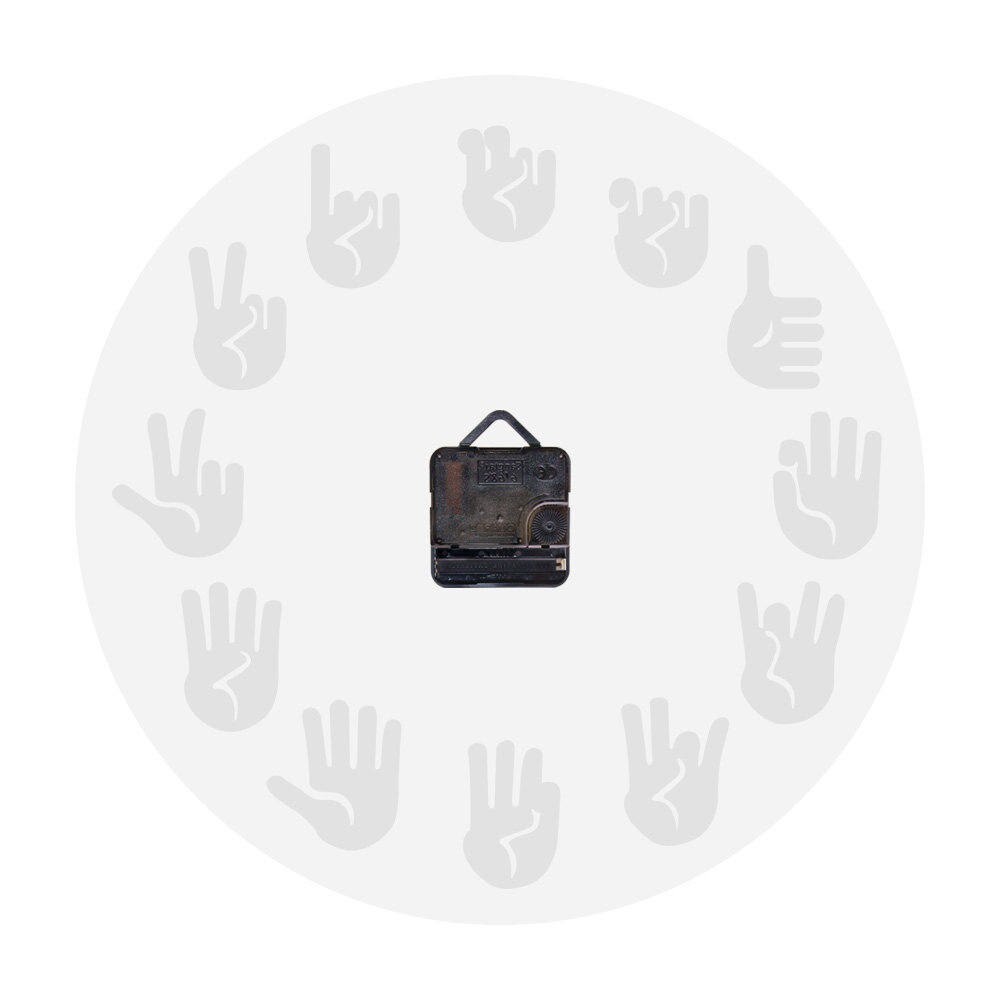 American Sign Language Iconic Wall Clock ASL Gestu... – Grandado