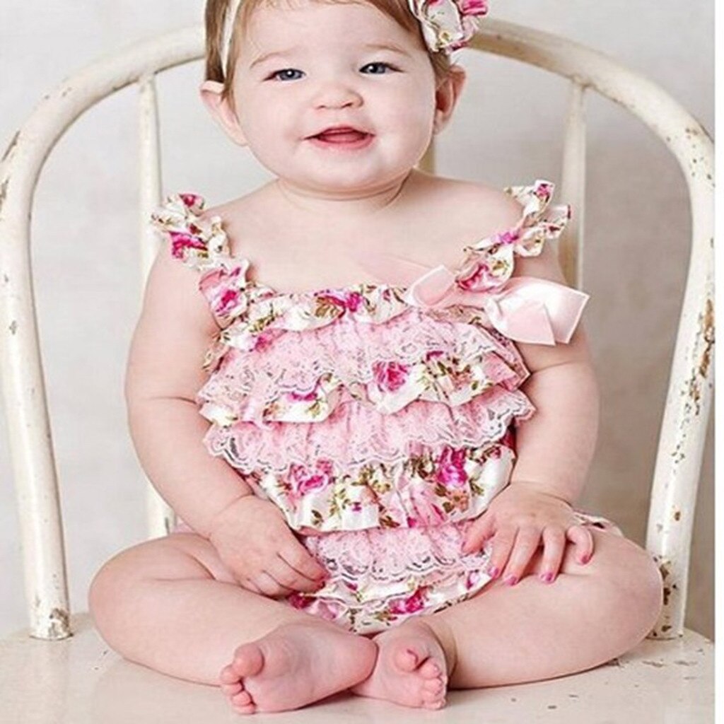 Newborn Infant Baby Girls Romper Ruffle Lace Cake ... – Grandado