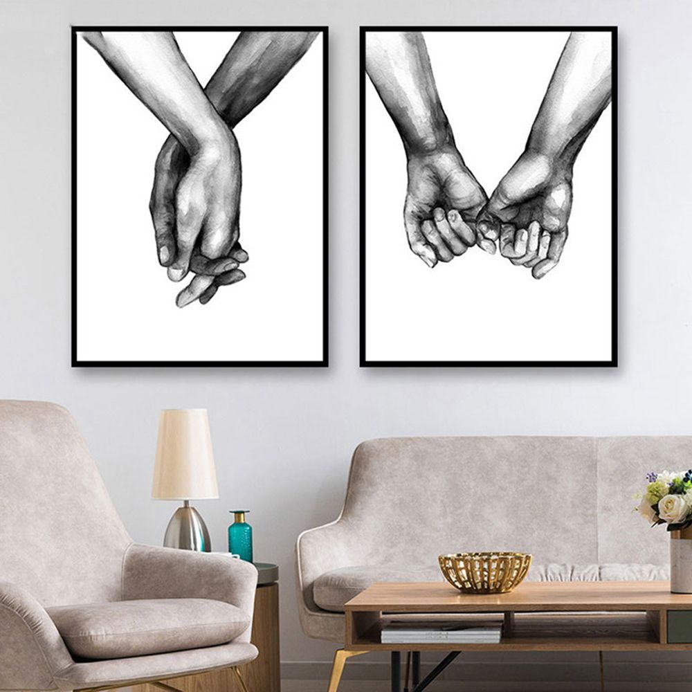 Holding Hands Wall Picture Canvas Artwork Romatic ... – Vicedeal