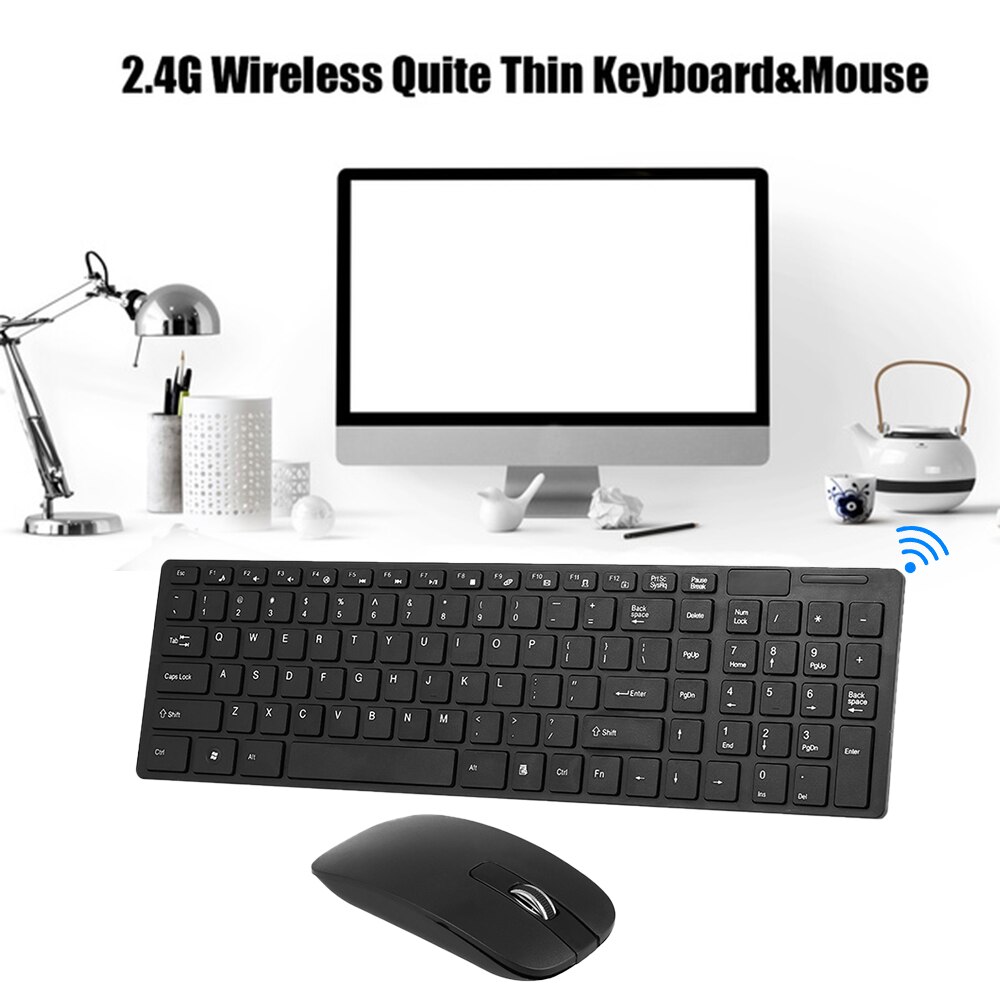 Keyboard And Mouse Combo Computer Ergonomic 2.4G W... – Grandado