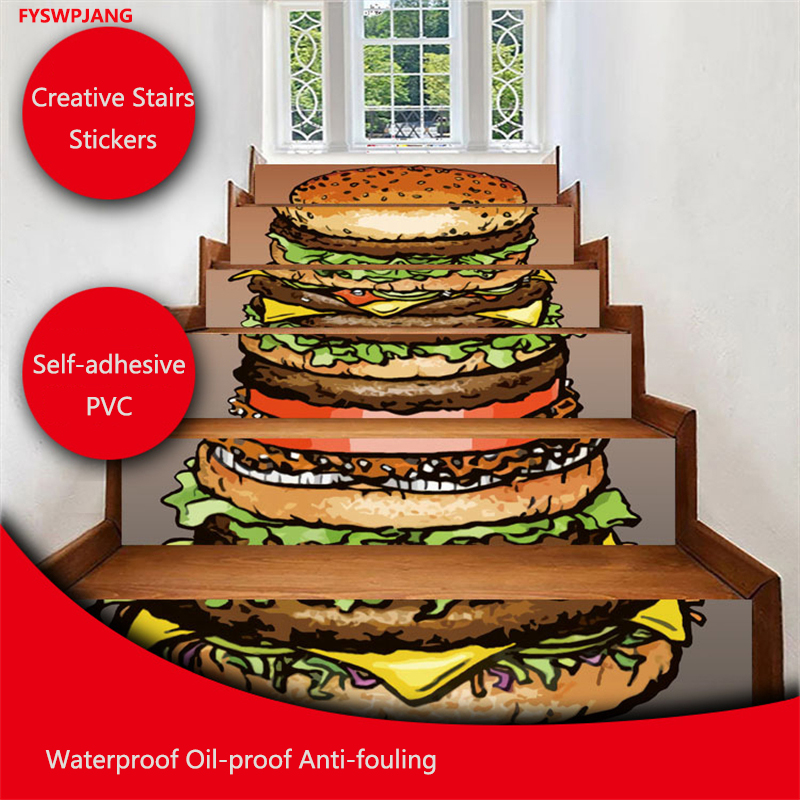 6pcs Self-adhesive Staircase Sticker Colorful Land... – Vicedeal