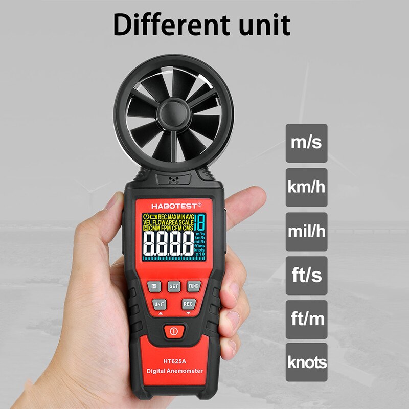 Portable HT625 digital anemometer handheld anemome... – Grandado