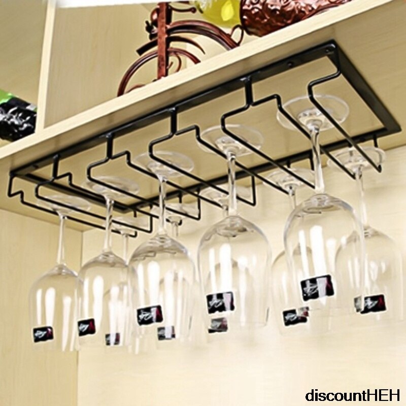 Høj jern vinglas holder ret vinkel hængende på hov... – Grandado