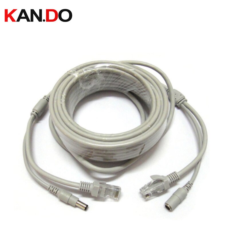 15/30/50M RJ45 transmission Cable + DC 12V Power C... – Grandado
