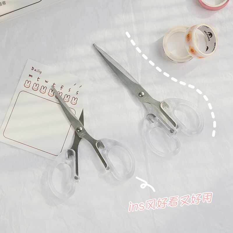 3 Sizes Clear Acrylic Silver Scissors School Offic... – Vicedeal