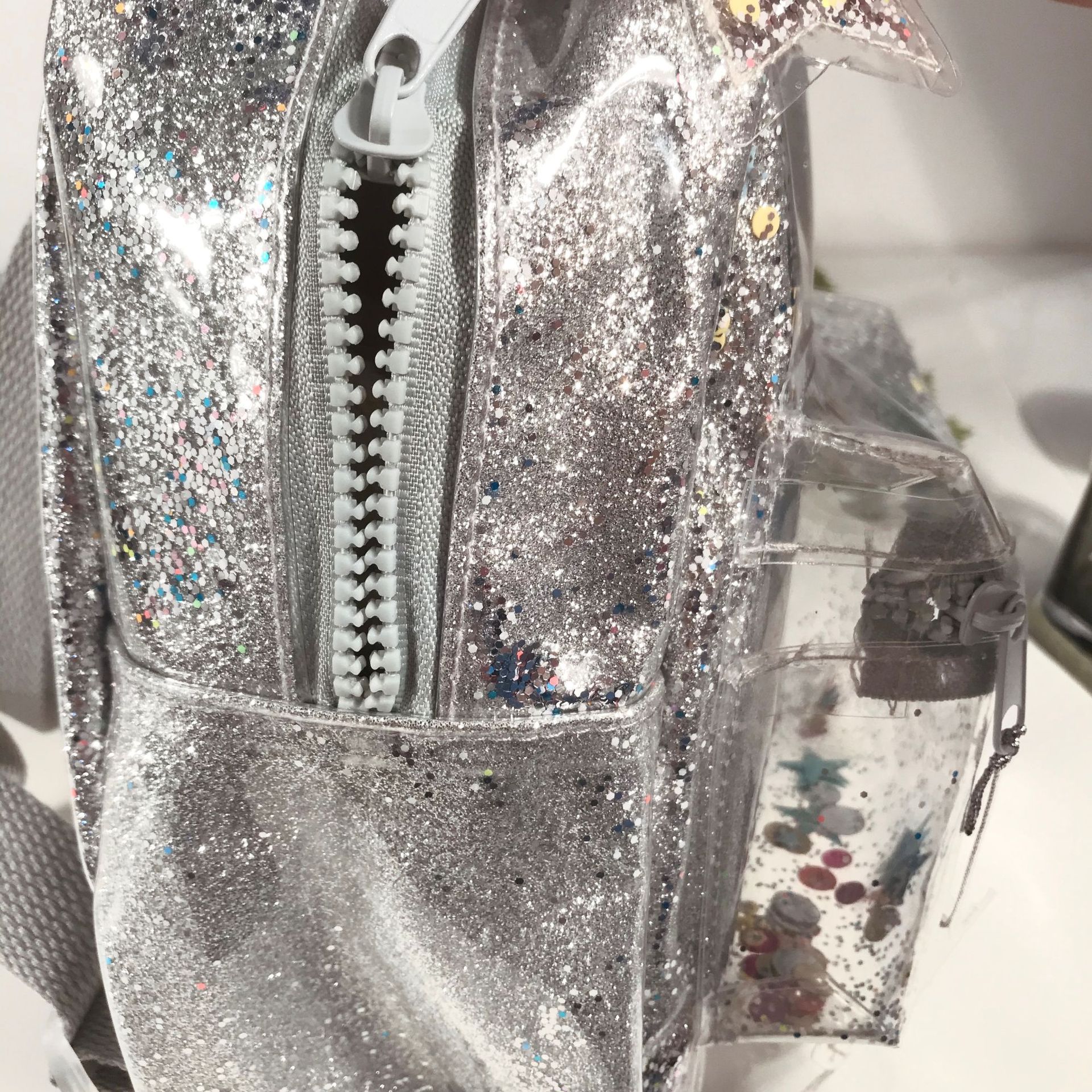 2022 Silver cat ear glitter mini backpack ladies c... – Grandado