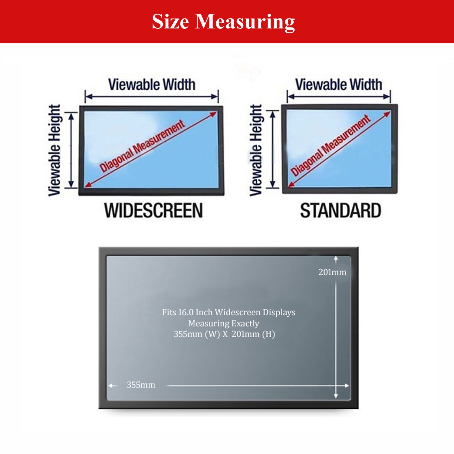 16 inch Anti-Glare Laptop Privacy Filter Screen Pr... – Grandado