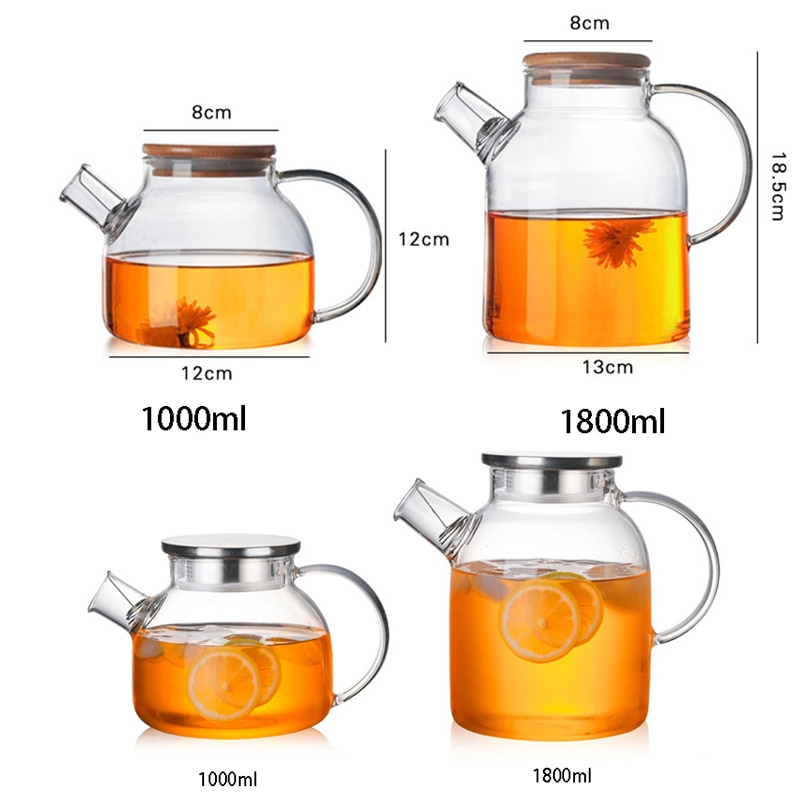 1000ml/1800ml Glas Wasserkocher Wasser Krug Wärme ... – Vicedeal