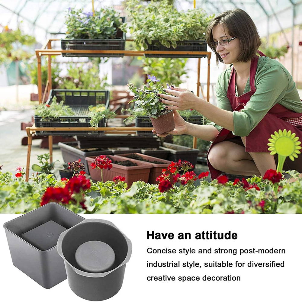 2 Pieces Concrete Silicone Mold for Flower Pots Su... – Vicedeal