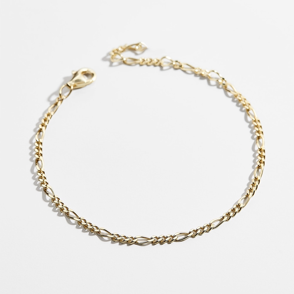 Trendy Womens Box Chain & Figaro Chain Bracelet Si... – Grandado