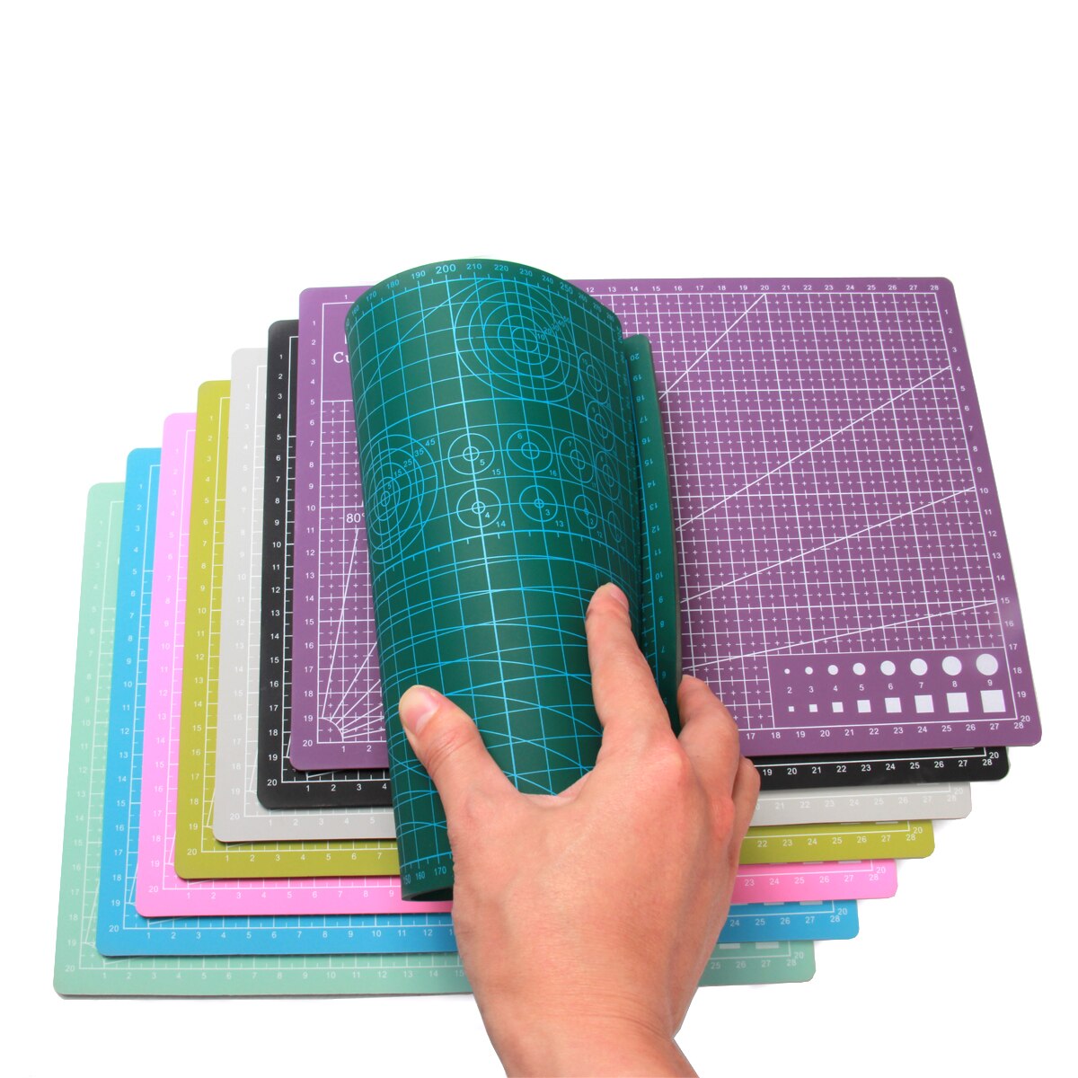A3 A4 Pvc Rectangle Cutting Mats Grid Lines Self H... – Grandado
