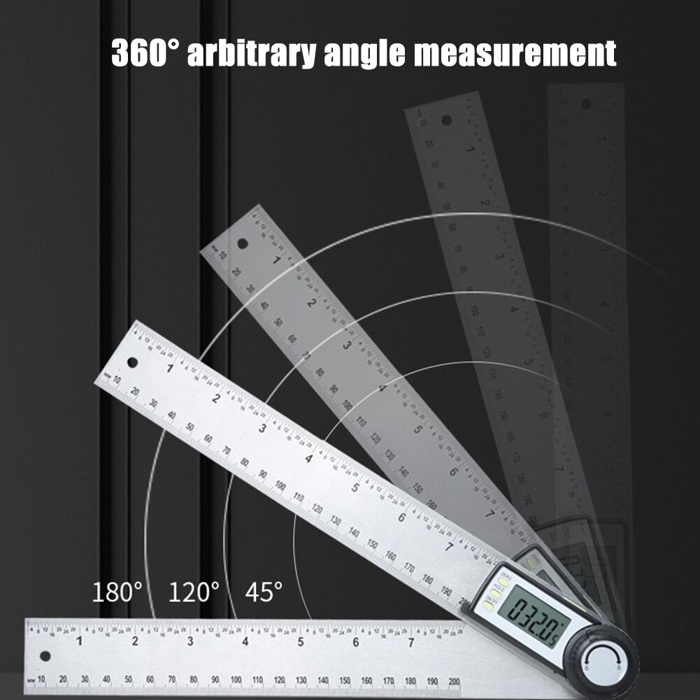 200mm LCD Digital Inclinometer Angle Meter Ruler 2... – Grandado