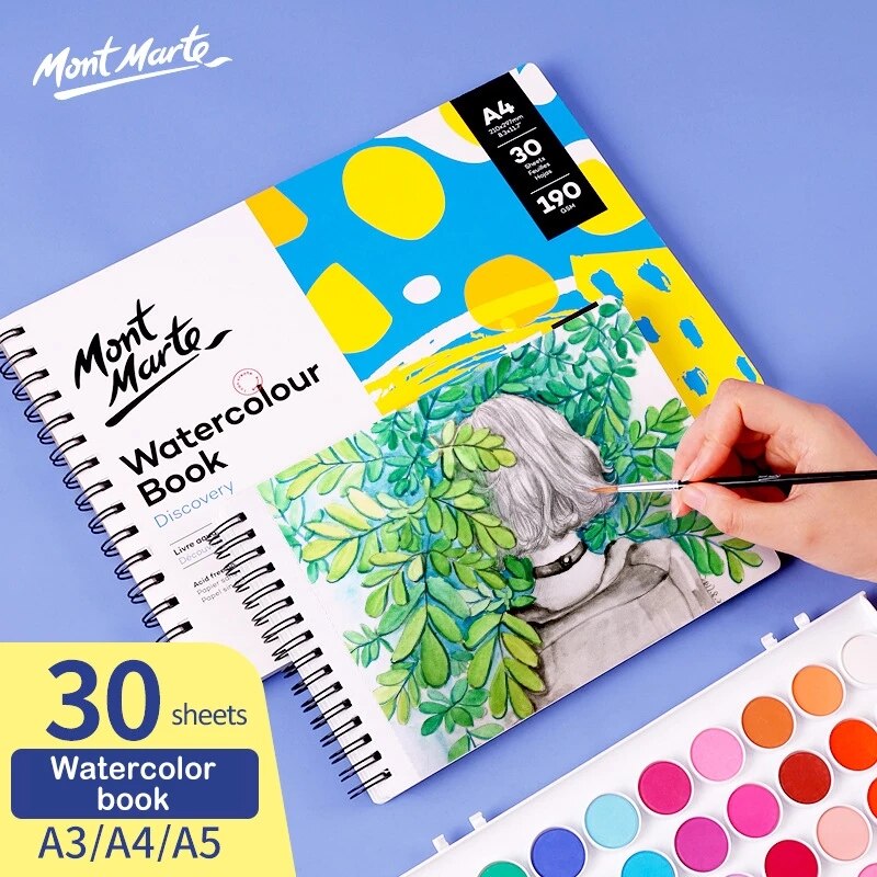30 sheets A3/A4/A5 water color painting book trave... – Grandado