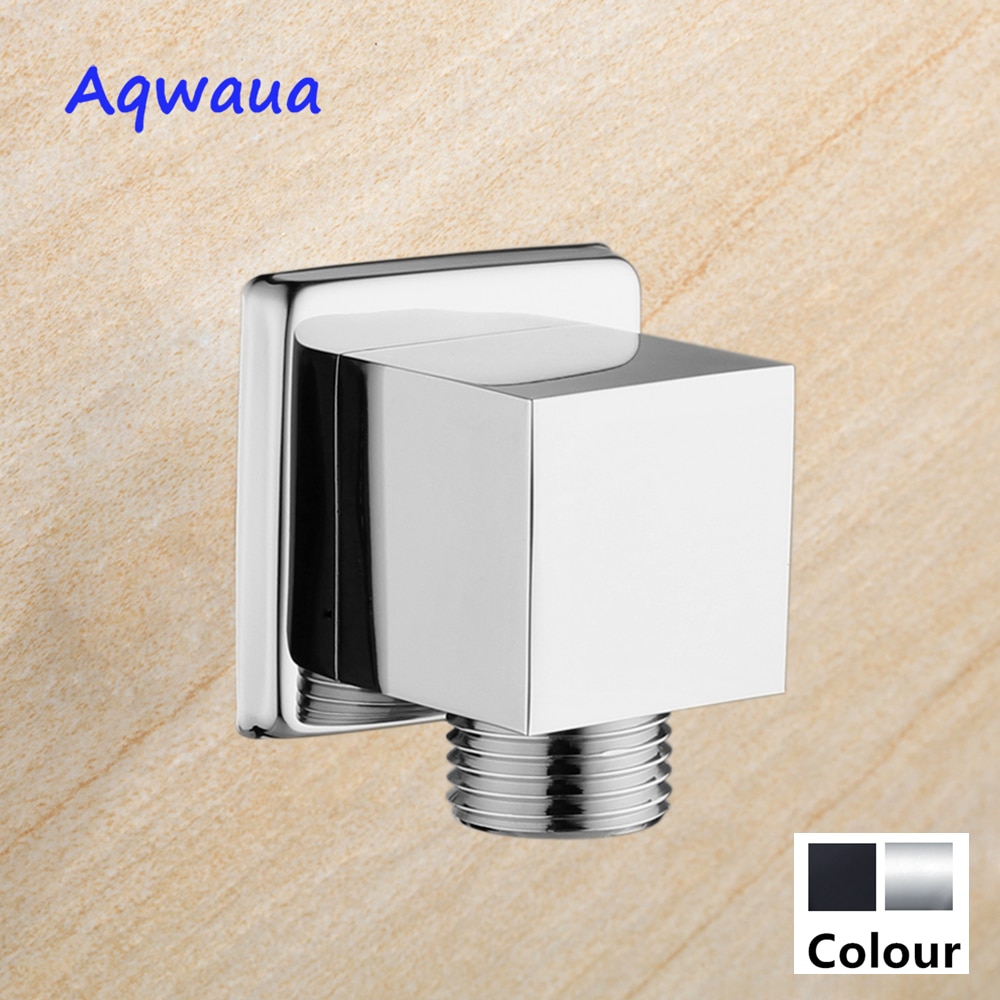 Aqwaua Black Chrome Shower Hose Connector Square A... – Vicedeal