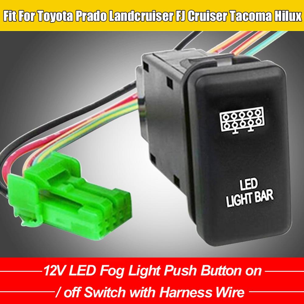 Fog Light Push Button On / Off 12V Light Switch wi... – Grandado