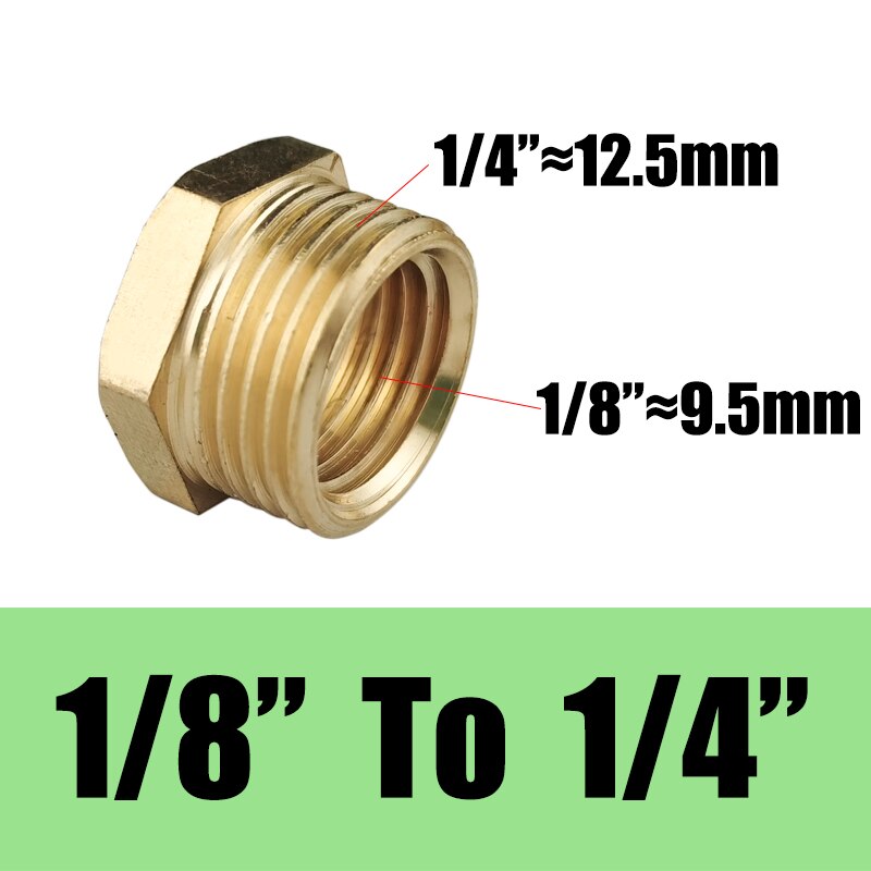 M5 1/8 "1/4" 3/8 "1/2" 3/4 "1" Messing Adapter Fit... – Vicedeal