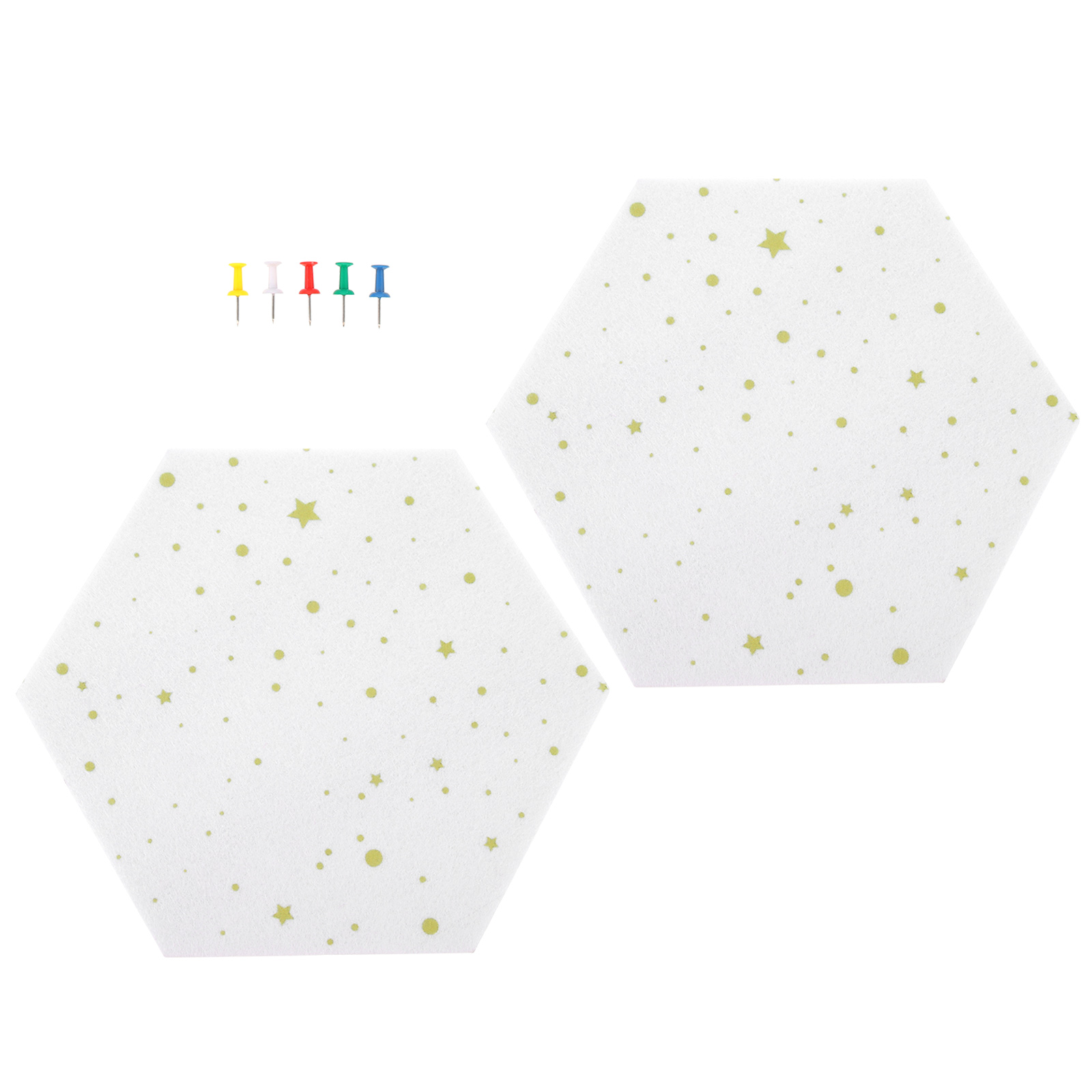 2pcs Hexagon Felt Board DIY Wall Board Self Adhesi... – Grandado
