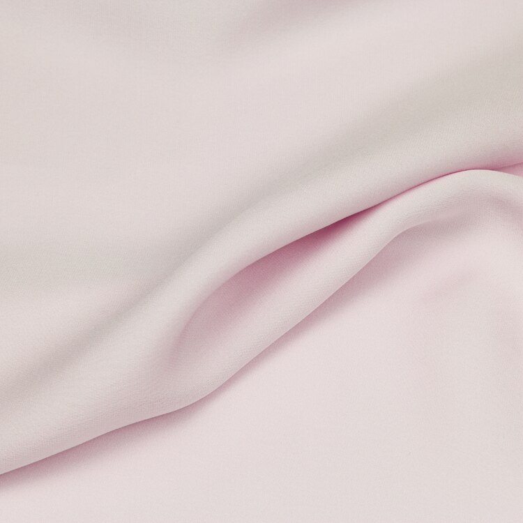 Light pink pure silk crepe georgette fabric Crease... – Grandado