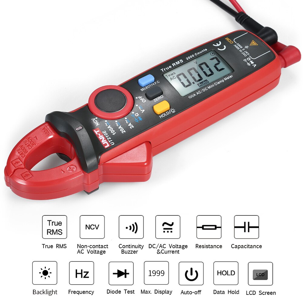 UNI T UT210E TRUE RMS Digital Clamp Meter AC DC Mu... – Vicedeal