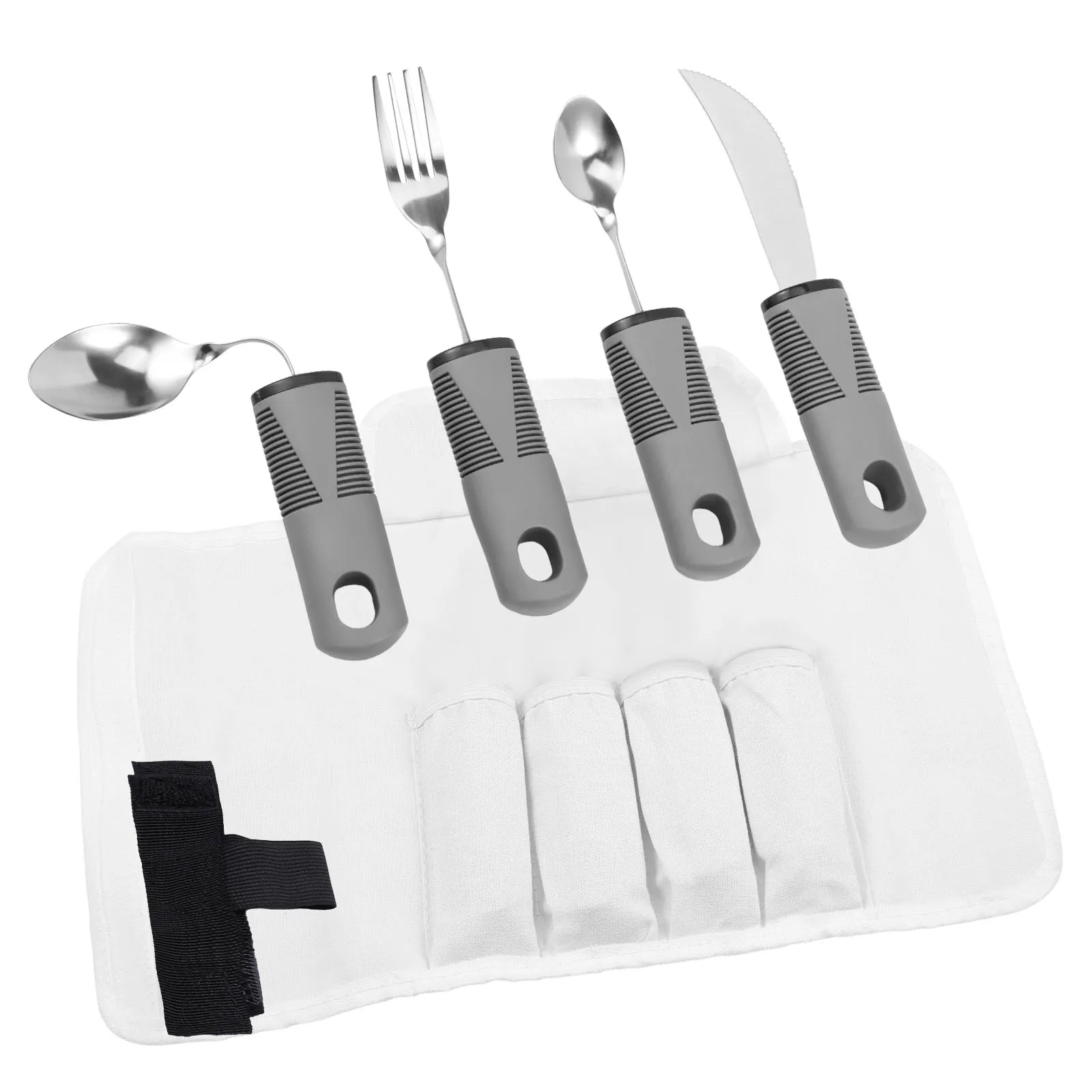 4Pcs Adaptive Utensil Set Ergonomic Weighted Silve... – Vicedeal