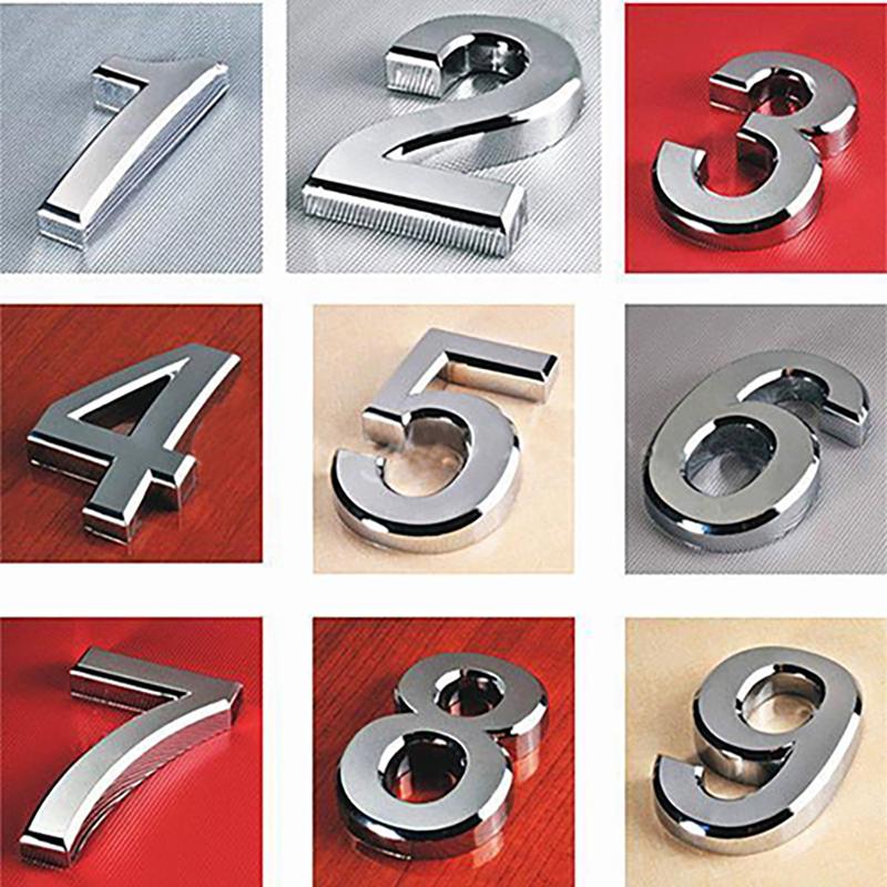 0-9 Polished Modern House Door Plaque Address Arab... – Vicedeal