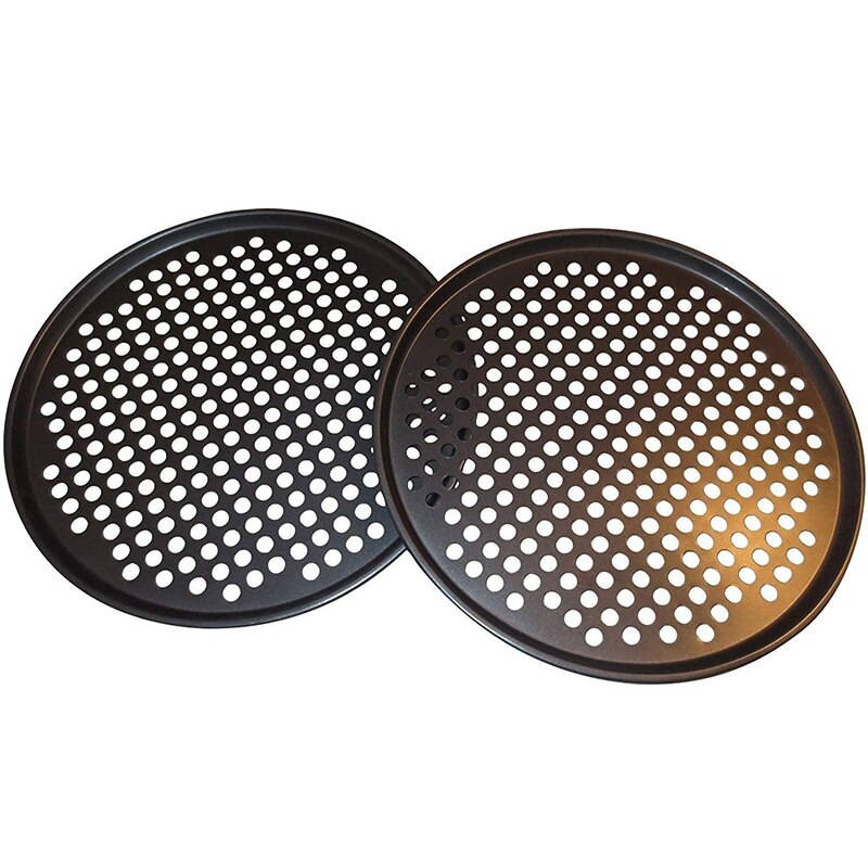 Pakke of 2 pizzapander med huller 11 /12.5 tommer... – Grandado
