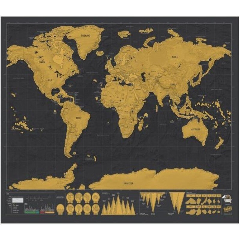 Scratch Map Creatieve Krassen Wereldkaart Adventur... – Grandado