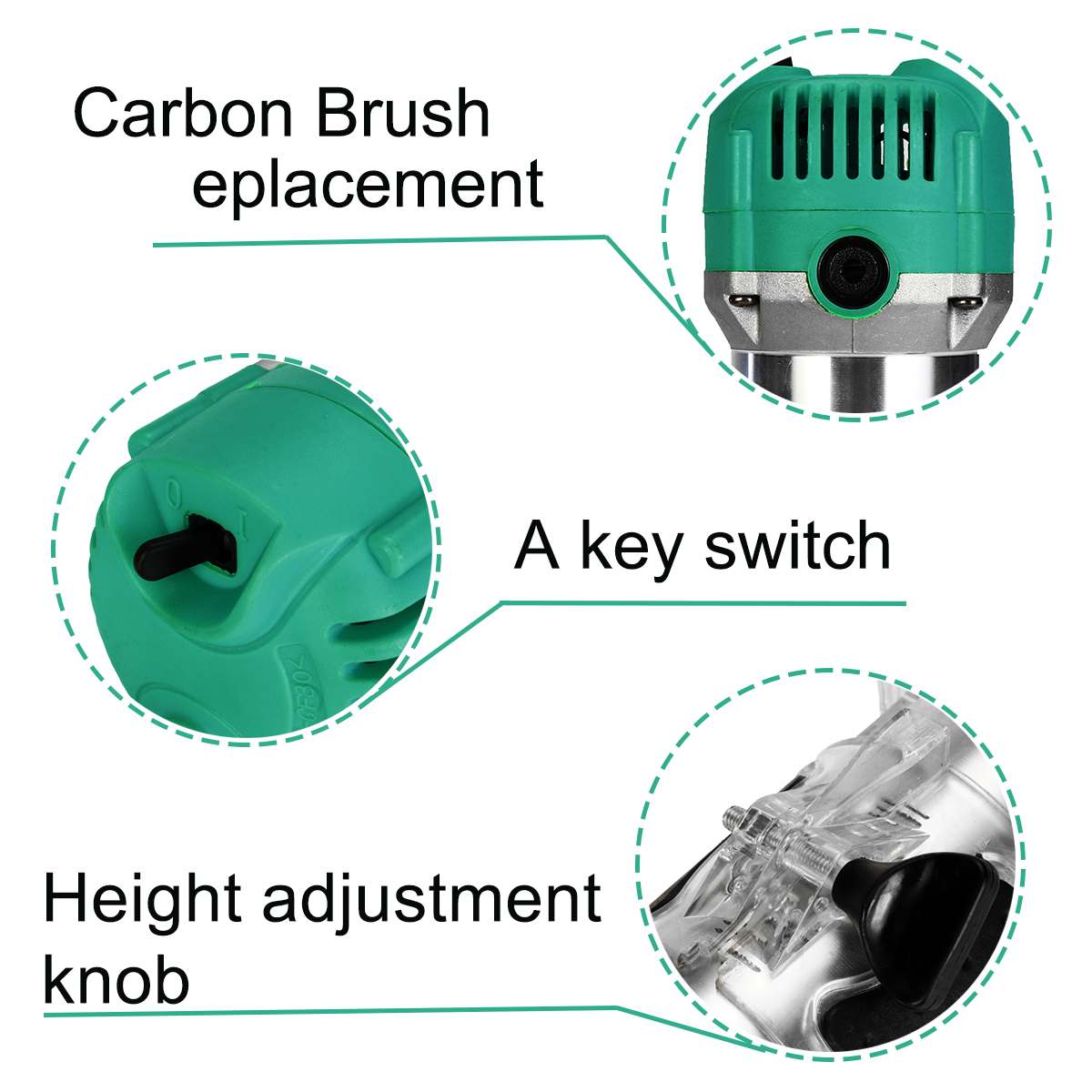 Drillpro 1500W 220V Wood Router Tool Combo Kit Ele... – Grandado