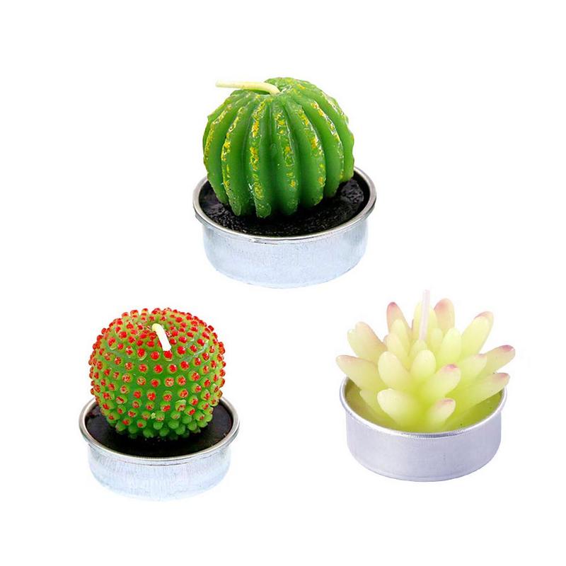 12 STUKS Leuke 3D Cactus Kaars Rookloze Aromathera... – Vicedeal